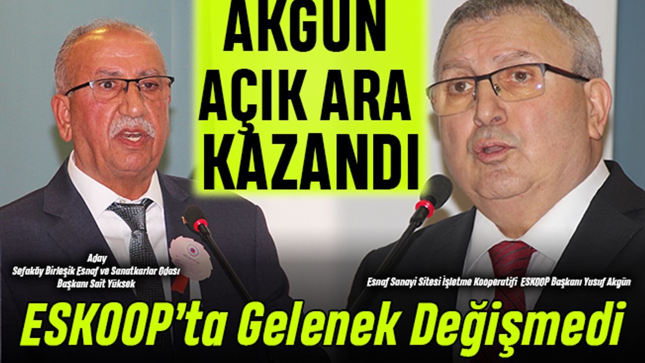 ESKOOP’ta gelenek değişmedi; Akgün açık ara kazandı - Yaşam Gazetesi ESKOOP’ta gelenek değişmedi; Akgün açık ara kazandı - Yaşam Gazetesi